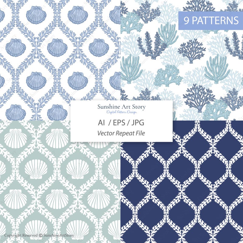 Coastal Coral Fabric - Etsy