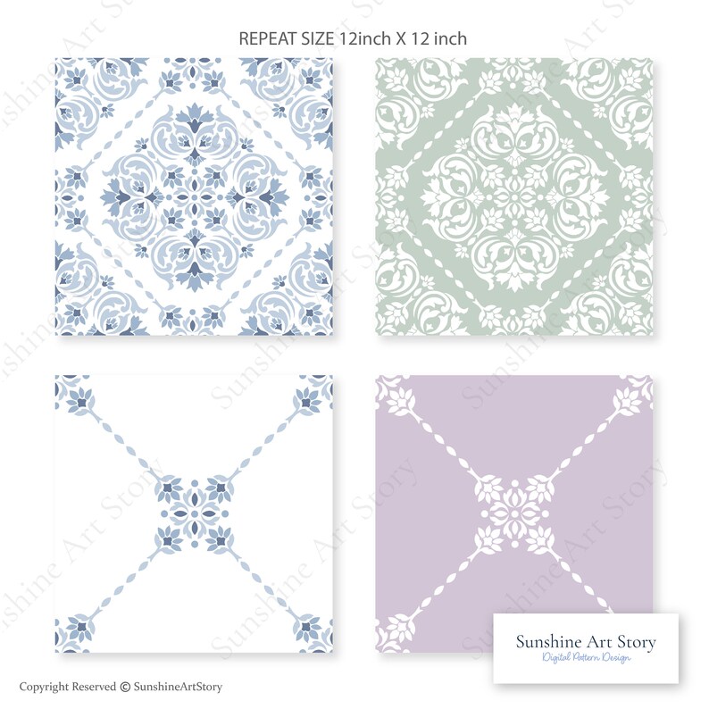 Medallion Pattern Damask Pattern Traditional Design Vector Repeat ...