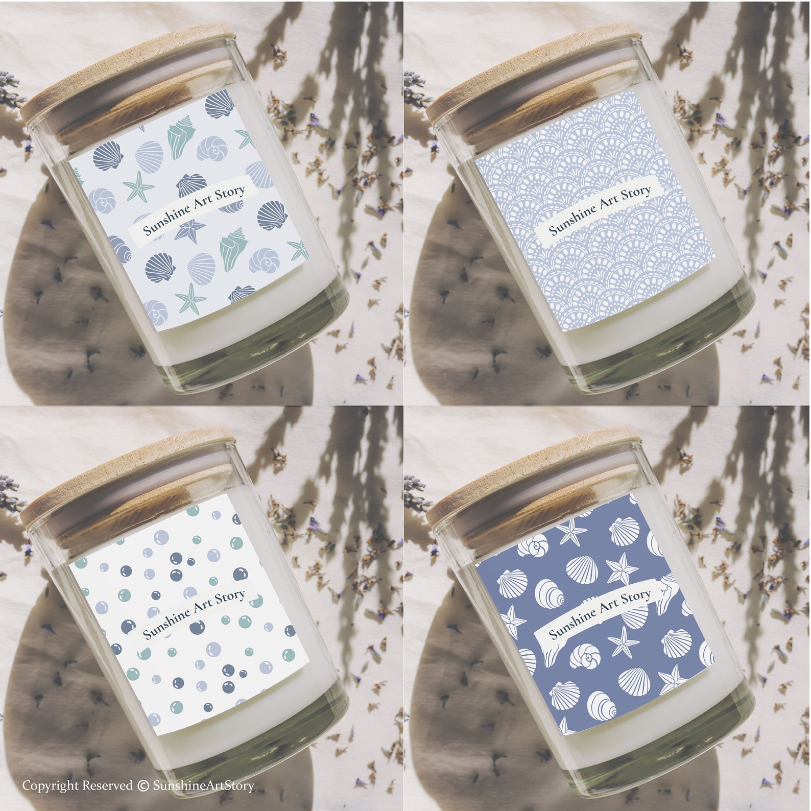 Simple Sea Shells Repeat Pattern Beach Coastal Pattern Scallop Geo ...