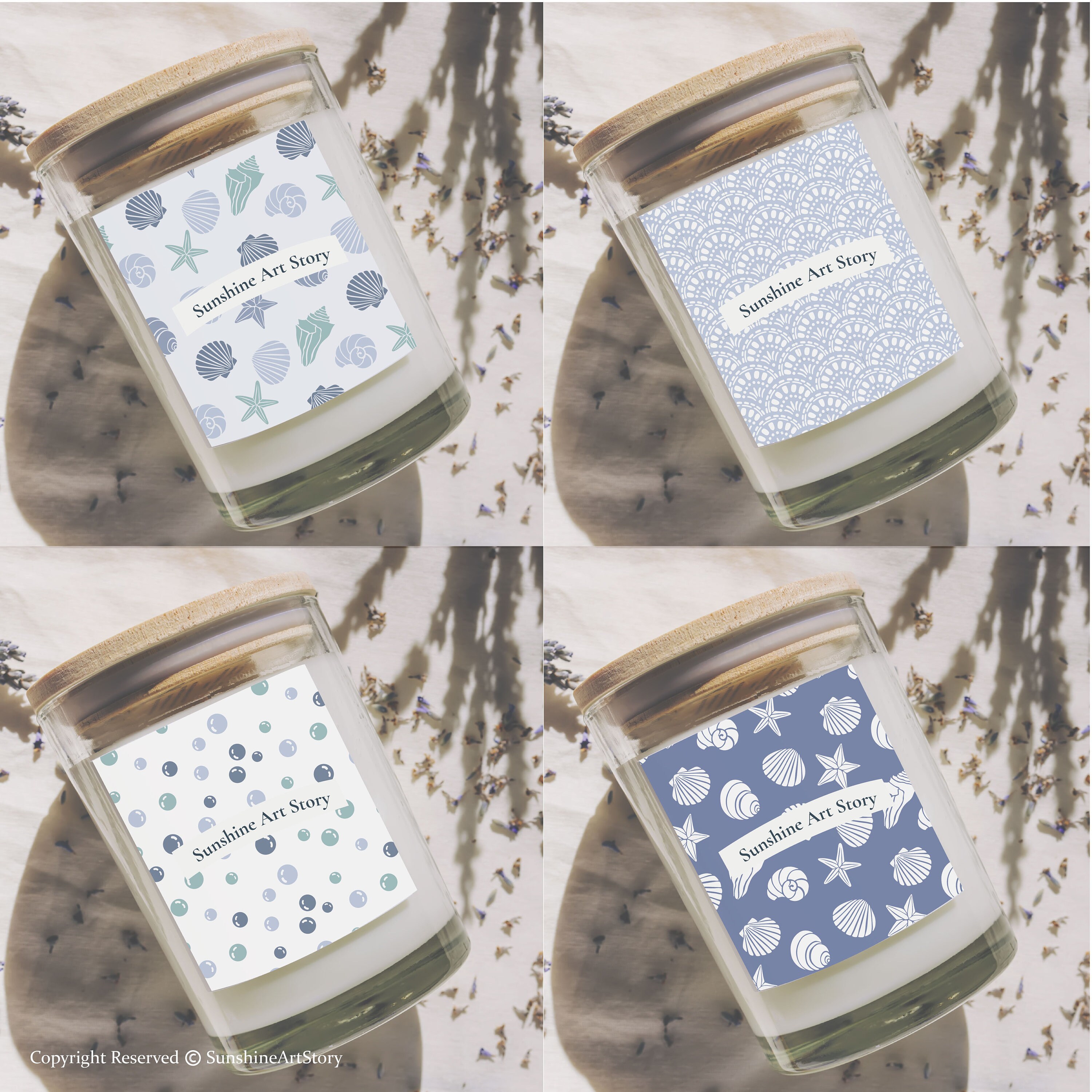 Simple Sea Shells Repeat Pattern Beach Coastal Pattern Scallop Geo ...