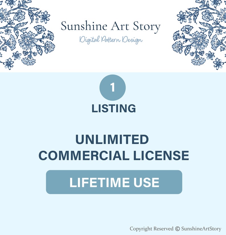 Unlimited Commercial License Use_one Listing Artworks - Etsy