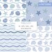 Simple Sea Shells Repeat Pattern Beach Coastal Pattern, Starfish, Wave ...