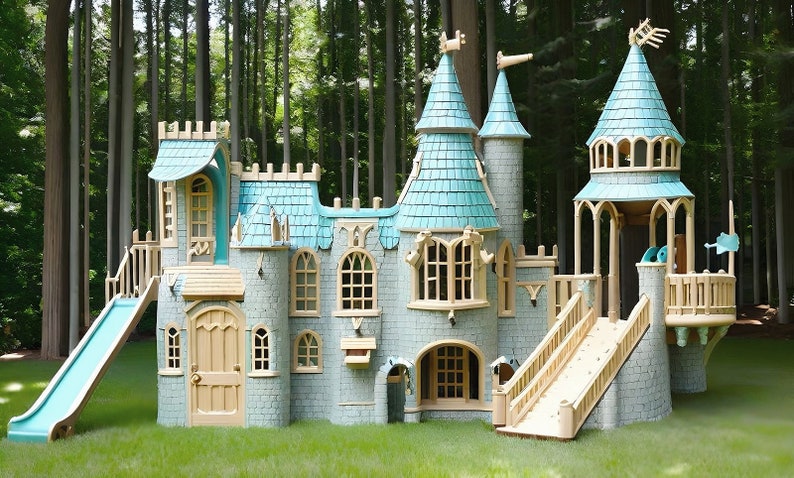 Storybook Castles Play House Large Wooden Backyard Play House for ...