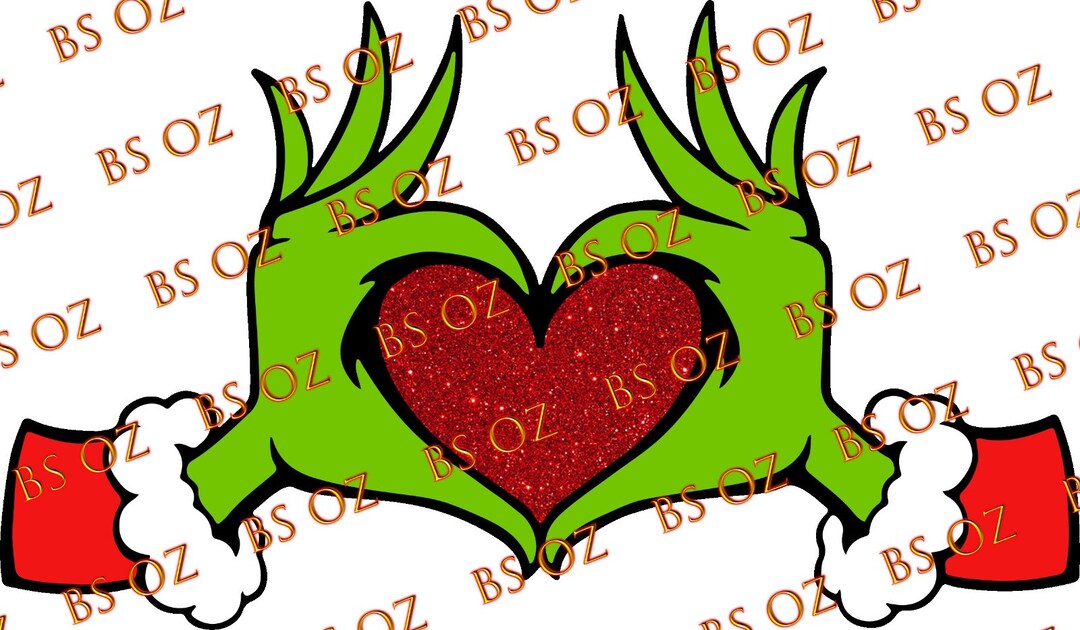 Grinch Hand PNG - Etsy