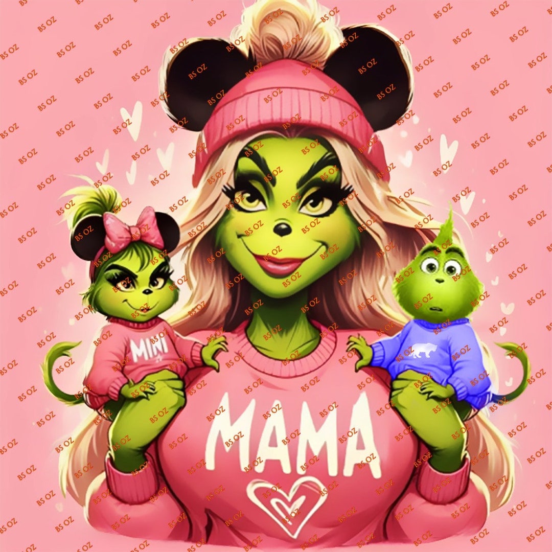 Mama Grinch PNG - Etsy UK