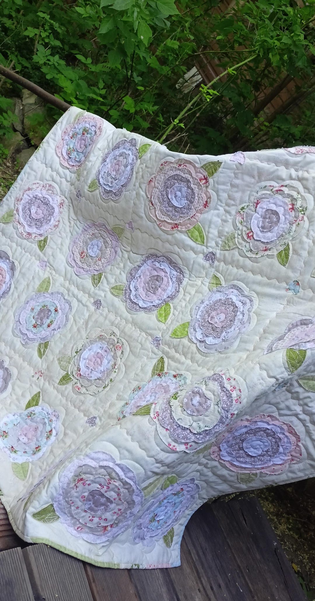 Queen Size Patchwork Quilt *the French Rose* in Boho Style - Etsy