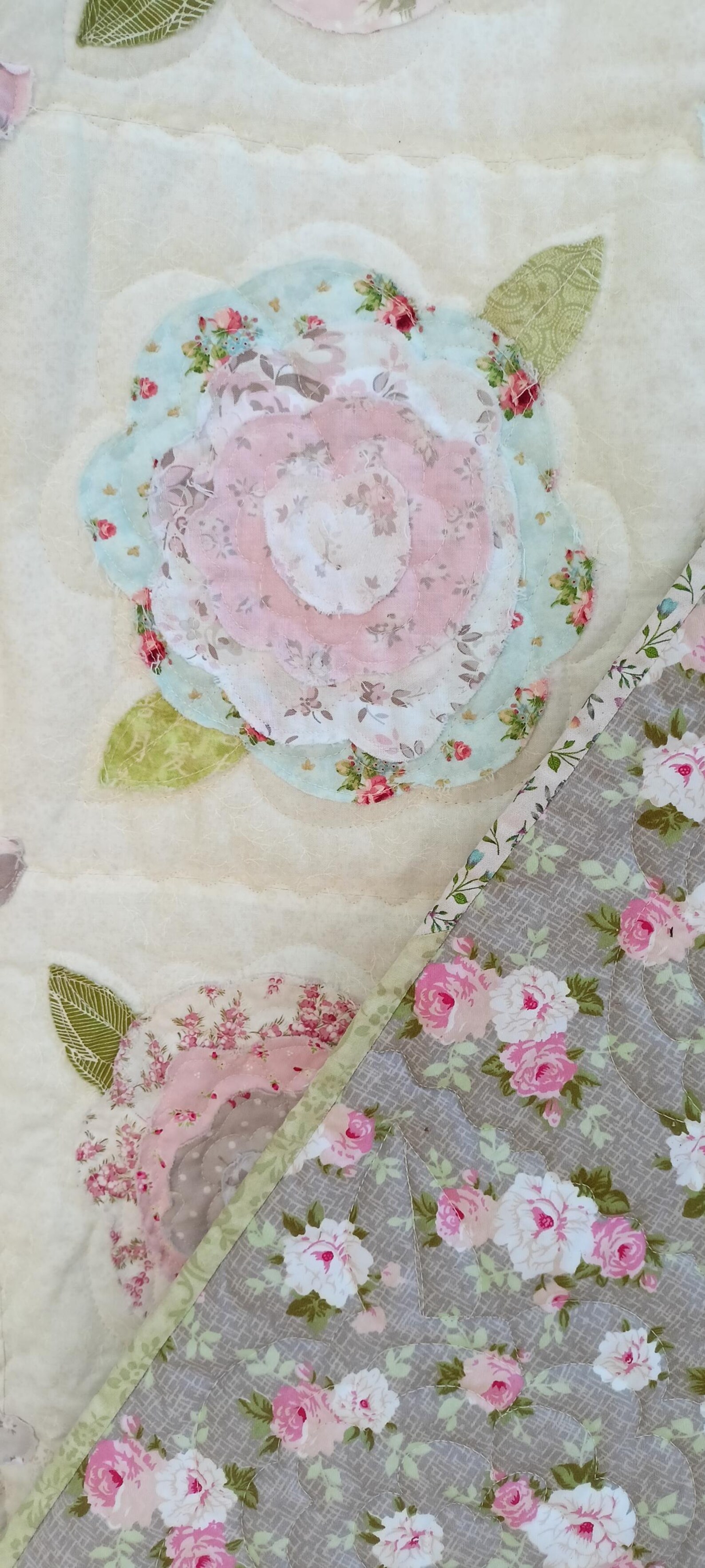 Queen Size Patchwork Quilt *the French Rose* in Boho Style - Etsy