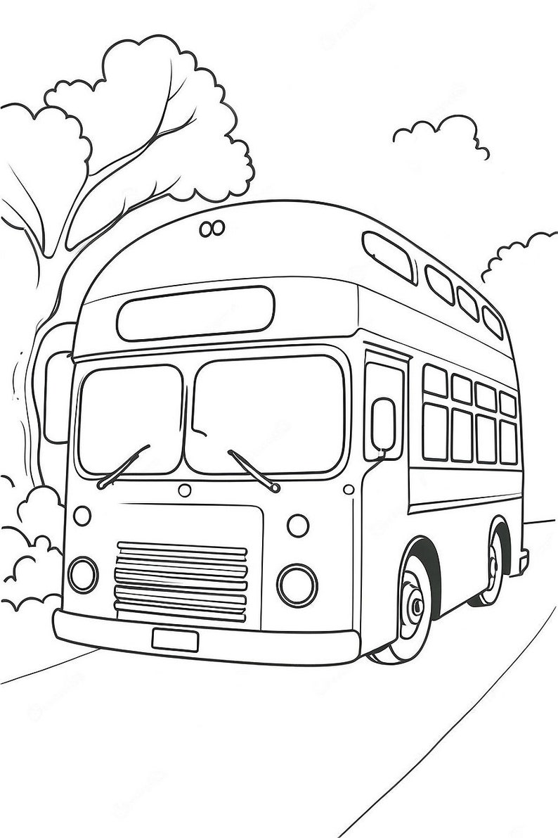 25 Vehicles Coloring Book for Kids, PDF Coloring Pages, Cars, Trucks ...