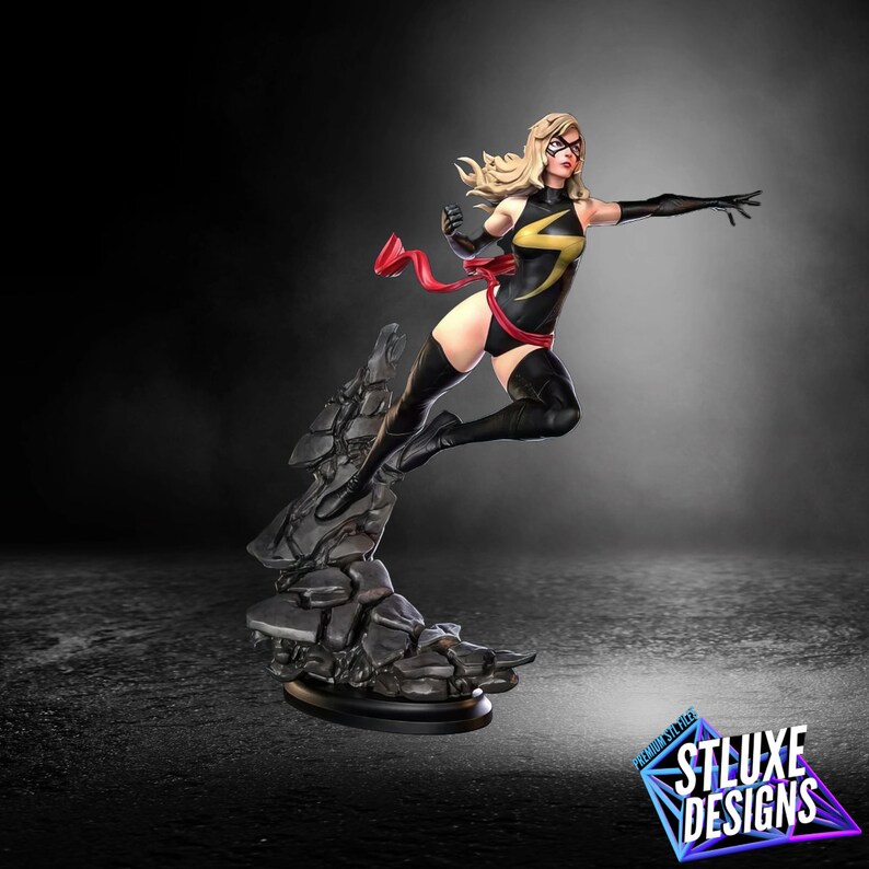 Ms Marvel Stl 3D Model for Printing, Figure Stl, Statue Stl, 3D ...