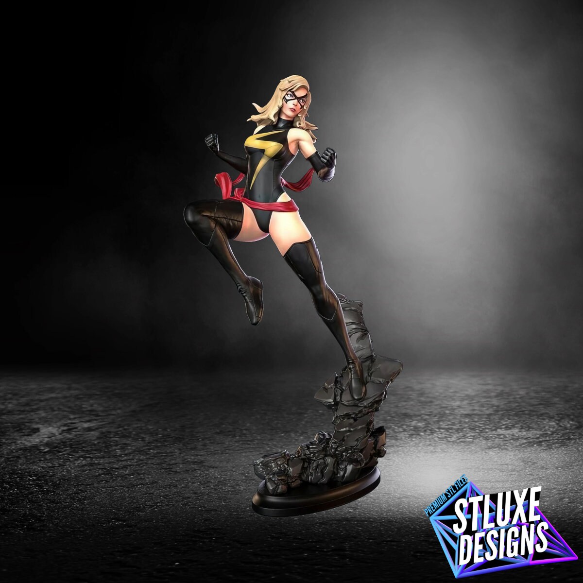 Ms Marvel Stl 3D Model for Printing, Figure Stl, Statue Stl, 3D ...