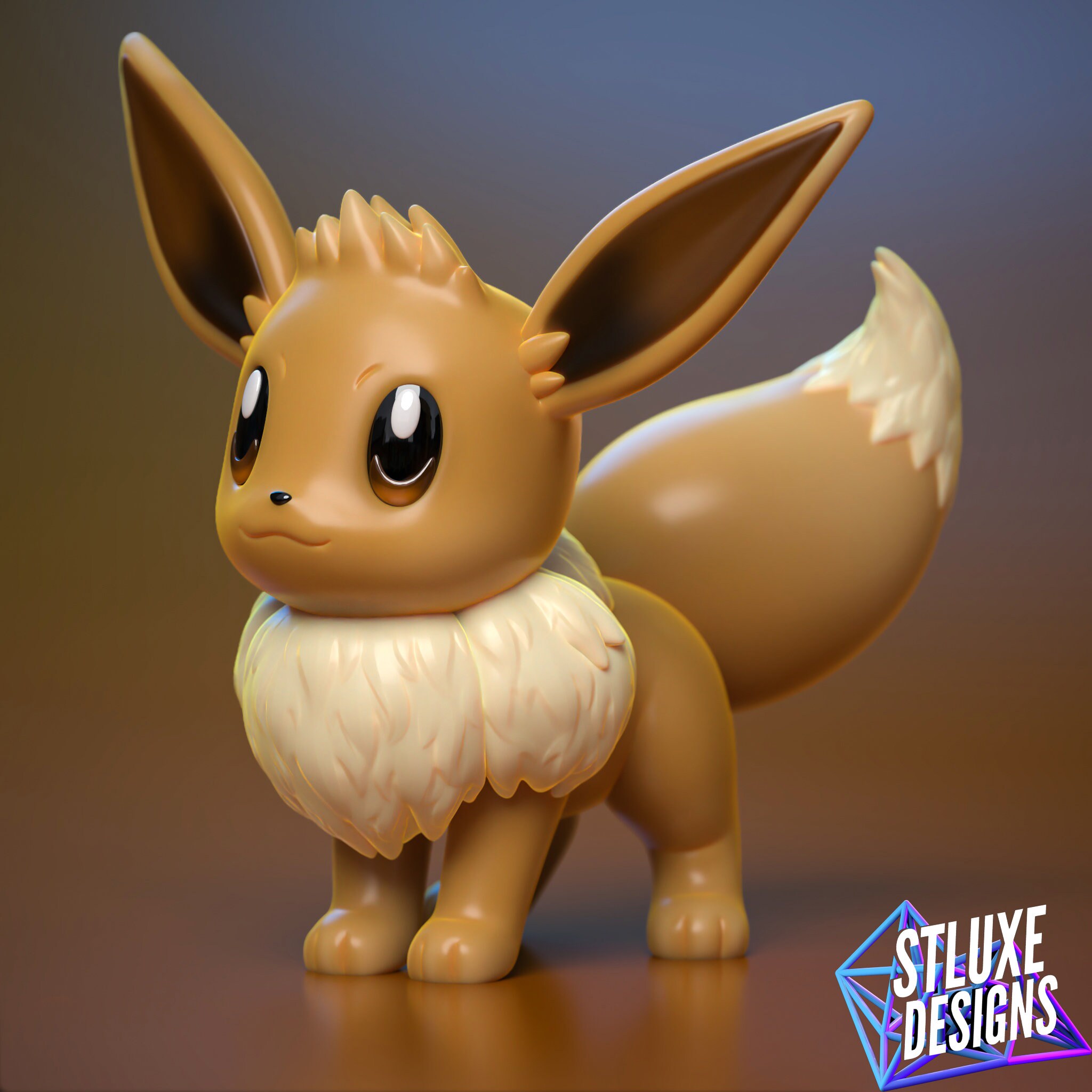 Eevee Pokemon STL File, 3D Printed Pokemon File Pokemon Miniatures STL ...