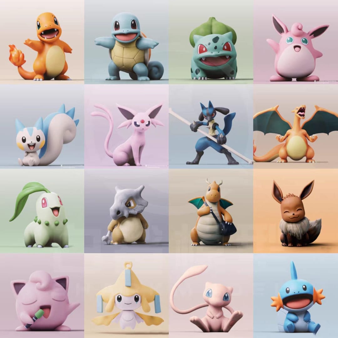 303 Pokemon STL File 24 Gb 3D STL Collection Packs 3D Printed Pokemon ...