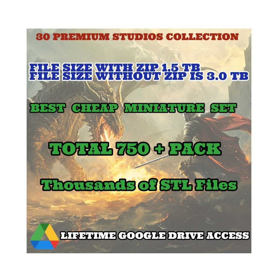 Premium Miniature STL Pack for 3D Printing / Best Cheap Stl Package ...