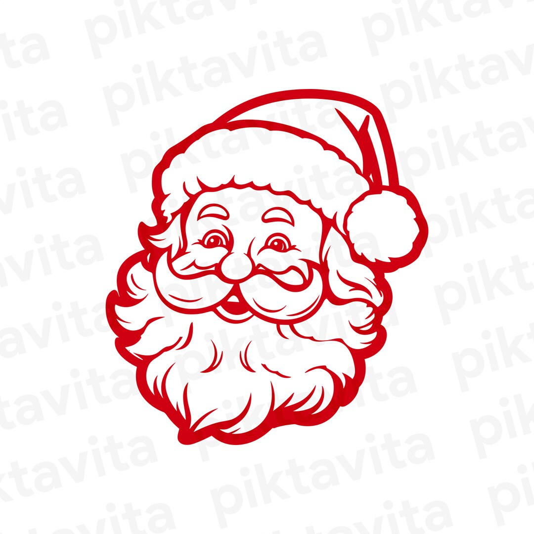 Christmas Vintage Santa Svg, Santa Face Svg, Christmas Svg, Santa Claus ...