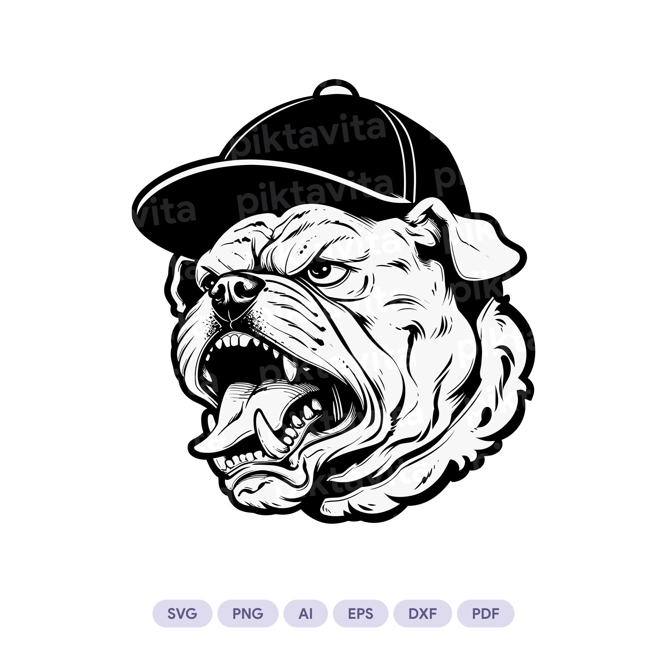 Bulldog SVG, Bulldog PNG, Bulldog Mascot SVG, Bulldog Svg, Dxf, Png, Bulldog Clip Art, Bulldog ...
