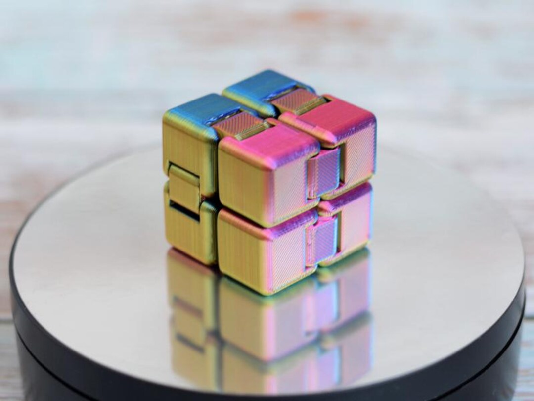 Cube Fidget | 3D Printed | Infinity Cube | Stress Reliever | Desk Toy ...