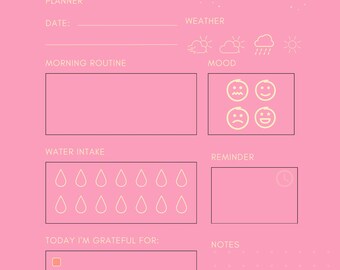 Pink Daily Planner - Etsy UK