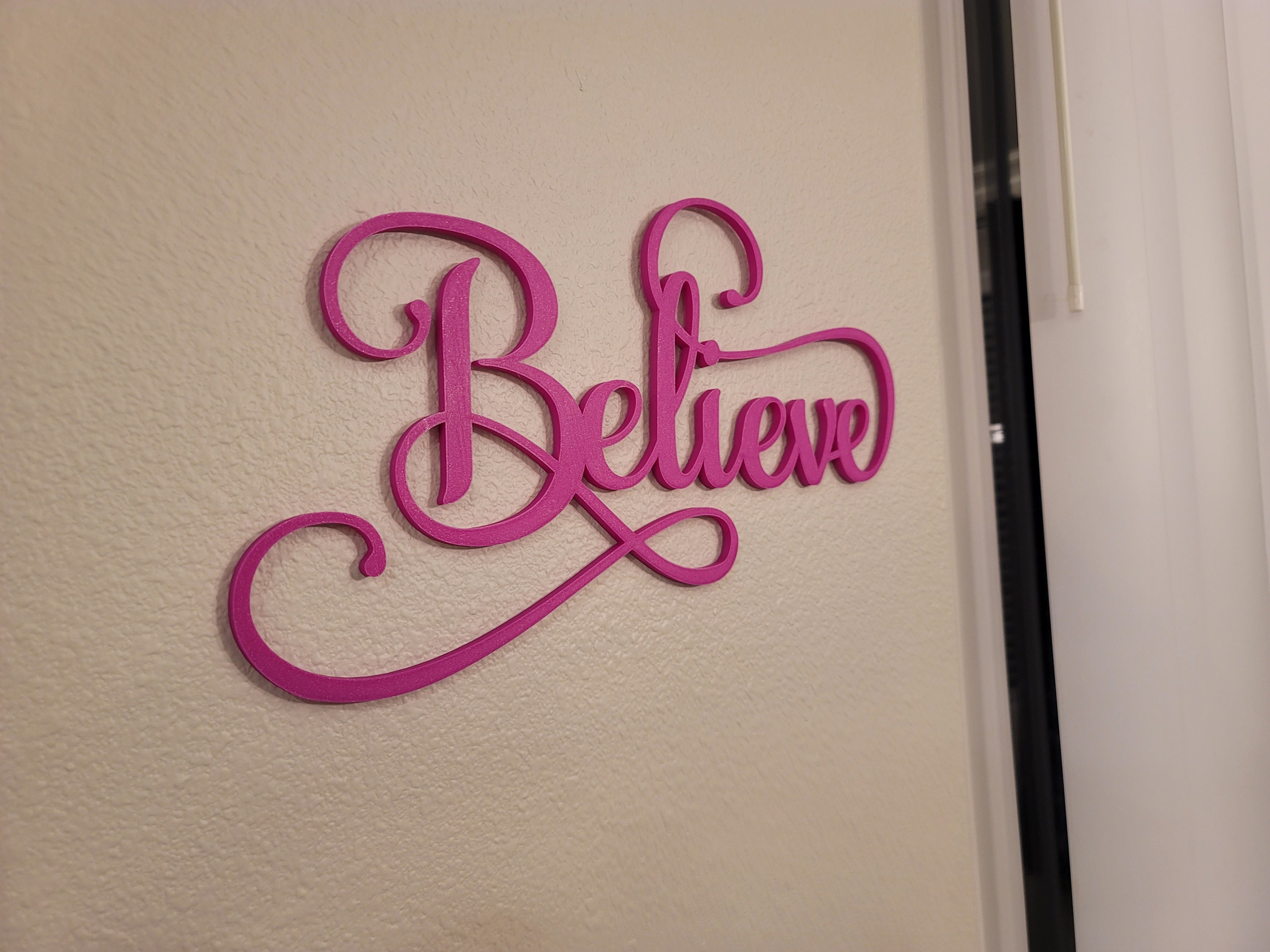 Fancy Believe Sign, 3d Printed. - Etsy