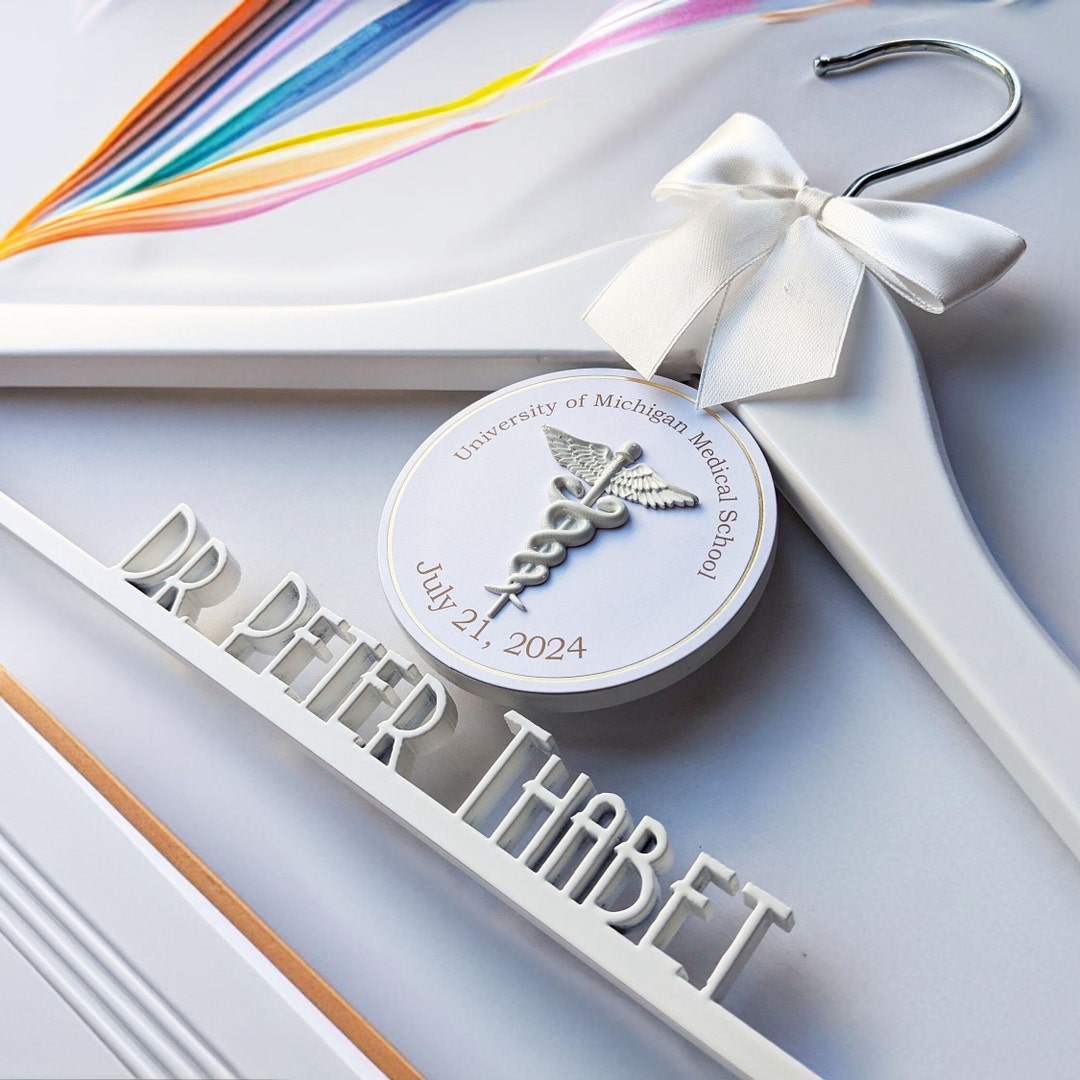 3d Caduceus First White Coat Hanger, Medical Hanger, Doctor Hanger ...