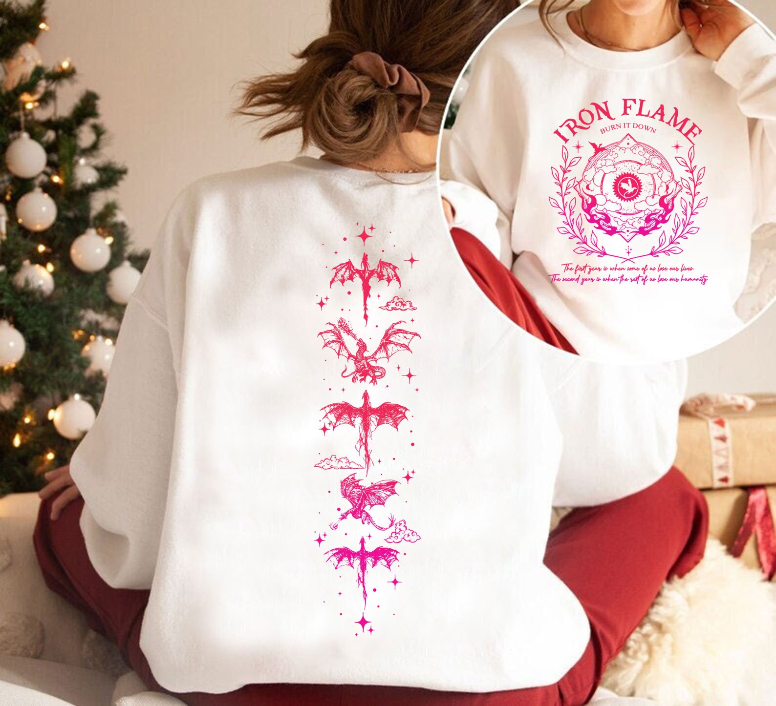 Iron Flame Sweatshirt Fourth Wing Merch Basgiath War College - Etsy