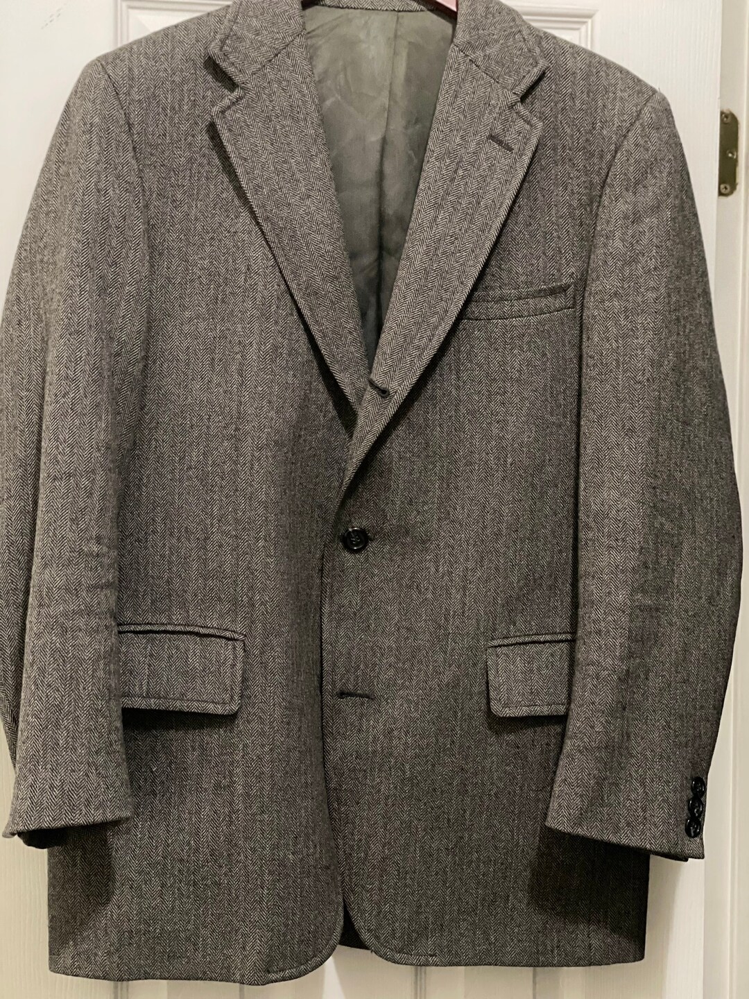 Ivy League Vintage J Press Grey Herringbone 3/2 Sack Sport Coat ...