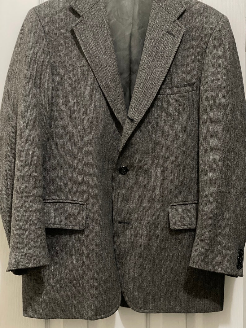 Ivy League Vintage J Press Grey Herringbone 3/2 Sack Sport Coat ...