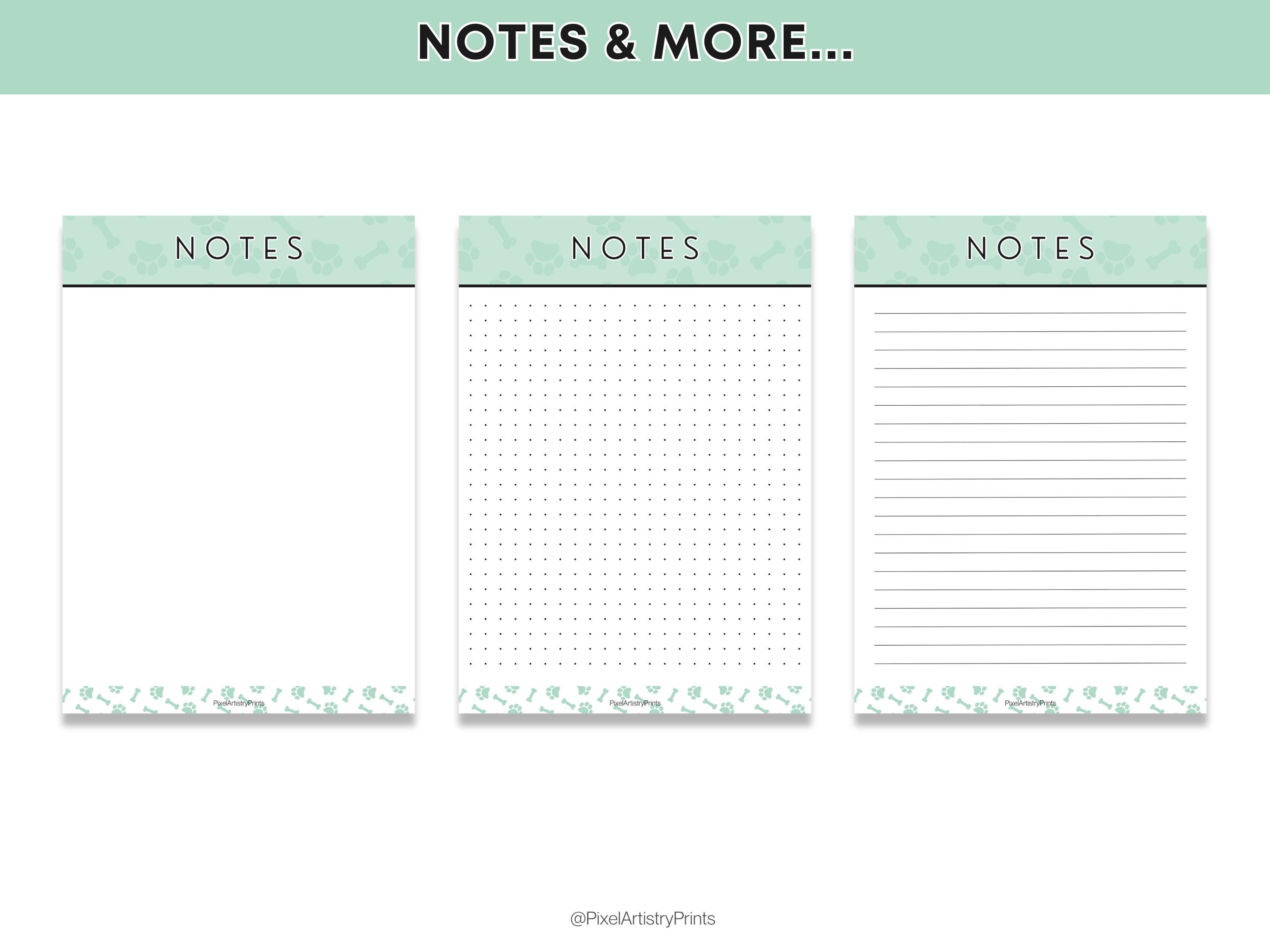 Printable Pet Care Journal | Printable Pet Care Planner | Digital Pet ...