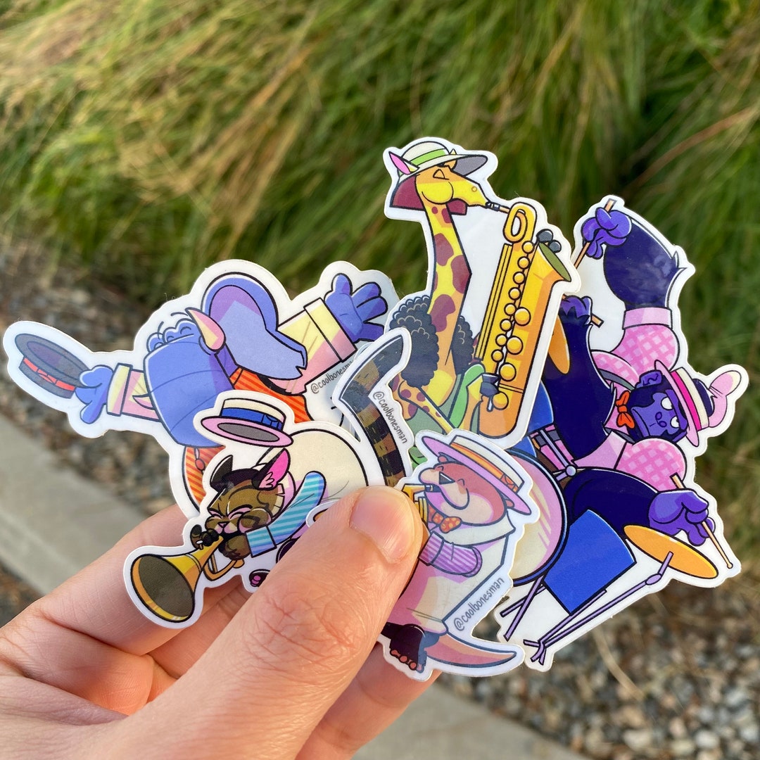 Dapper Animal Die Cut Sticker Pack, Vinyl/glossy and Waterproof, Set 1 ...