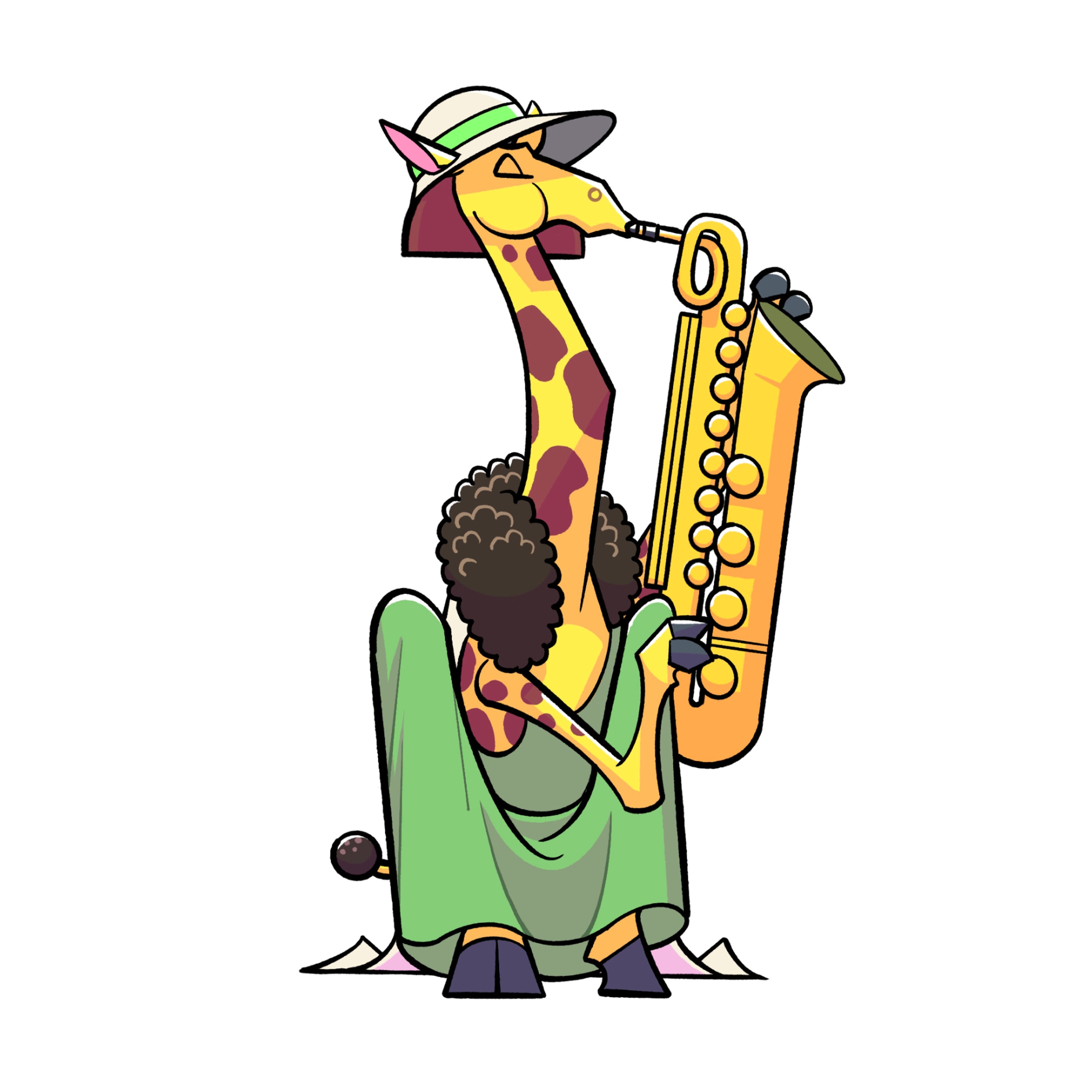 Dapper Giraffe Die Cut Sticker, Vinyl/glossy and Waterproof, 1.8 X 2.9 ...