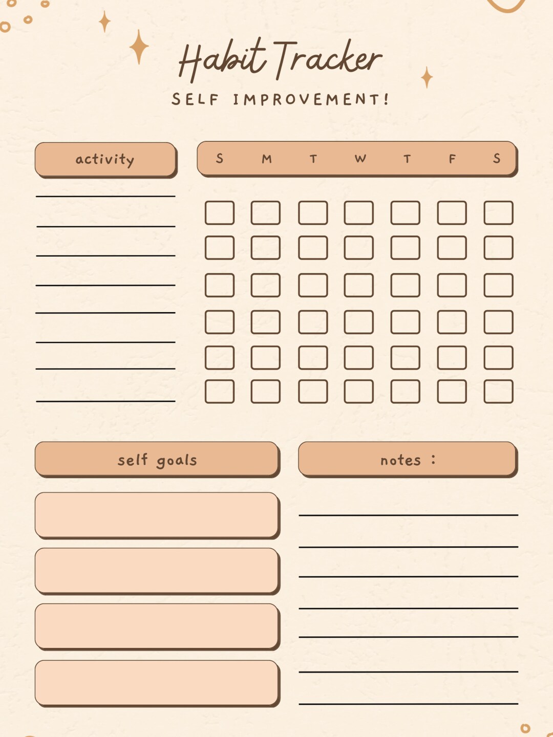 Healthy Habit Tracker printable Track Your Habits - Etsy