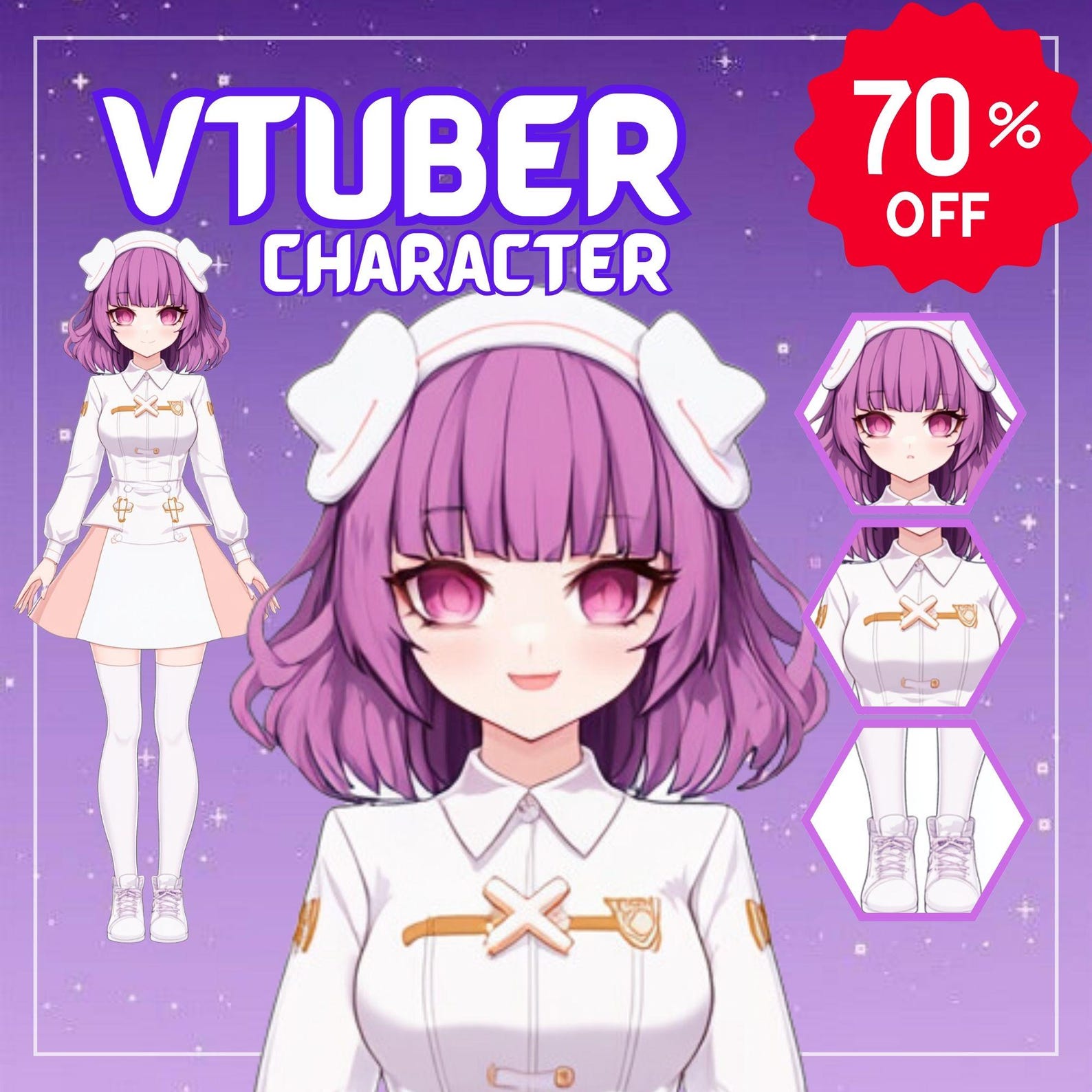 CUSTOM Vtuber Model for Commercial Use Live 2D Vtuber Vtuber Design ...