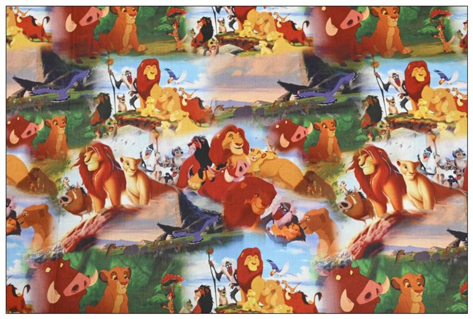 Lion King Fabric, Lion Simba Fabric, 100% Cotton, Cartoon Fabric, by ...
