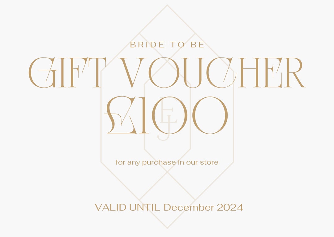 Bridal Gift Voucher, Gift Voucher for Bride to Be - Etsy