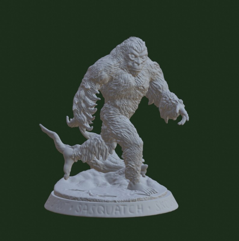 Sasquatch Tabletop Mini (DIGITAL FILE ONLY for 3d Printers) W Bonus Sas ...