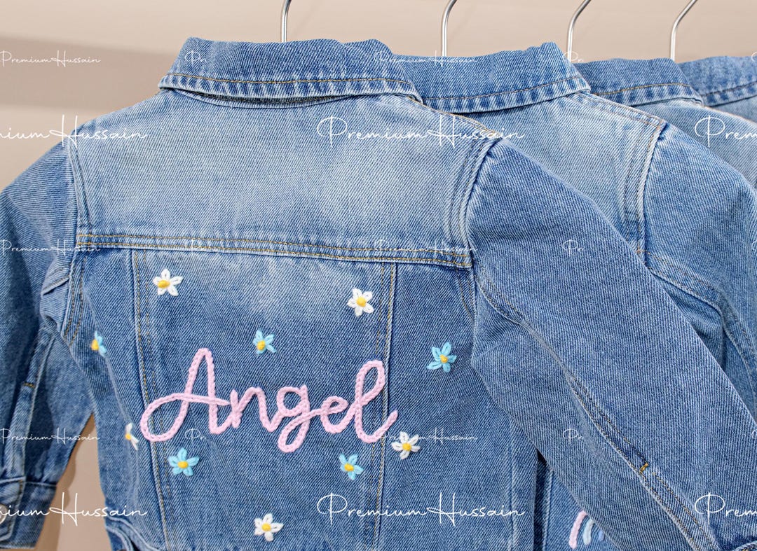 Custom Embroidered Kids Denim Jacket Name Jean Jacket for Toddlers ...
