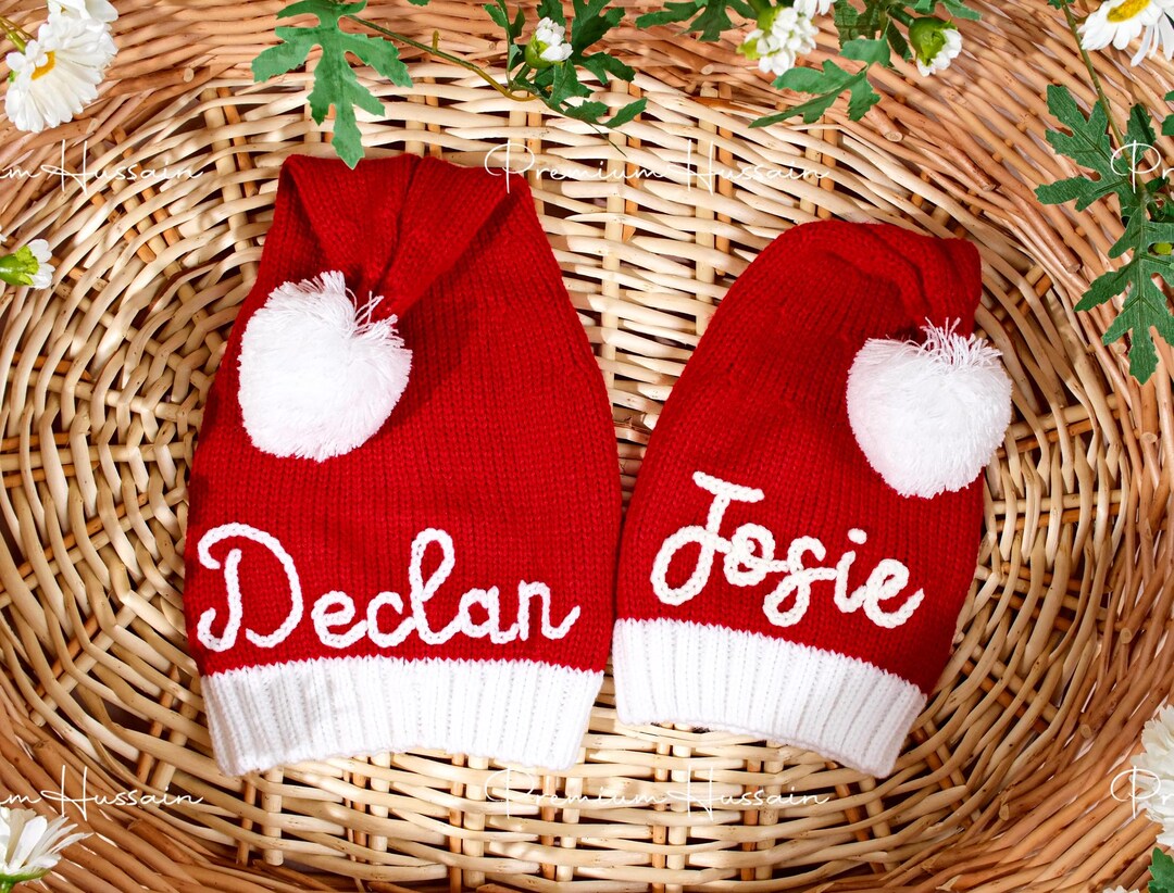 Custom Embroidered Santa Hat, Personalized Christmas Gift - Etsy