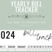 2024 Yearly Bill Tracker Black & White - Etsy