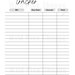 Monthly Bill Tracker Black & White - Etsy