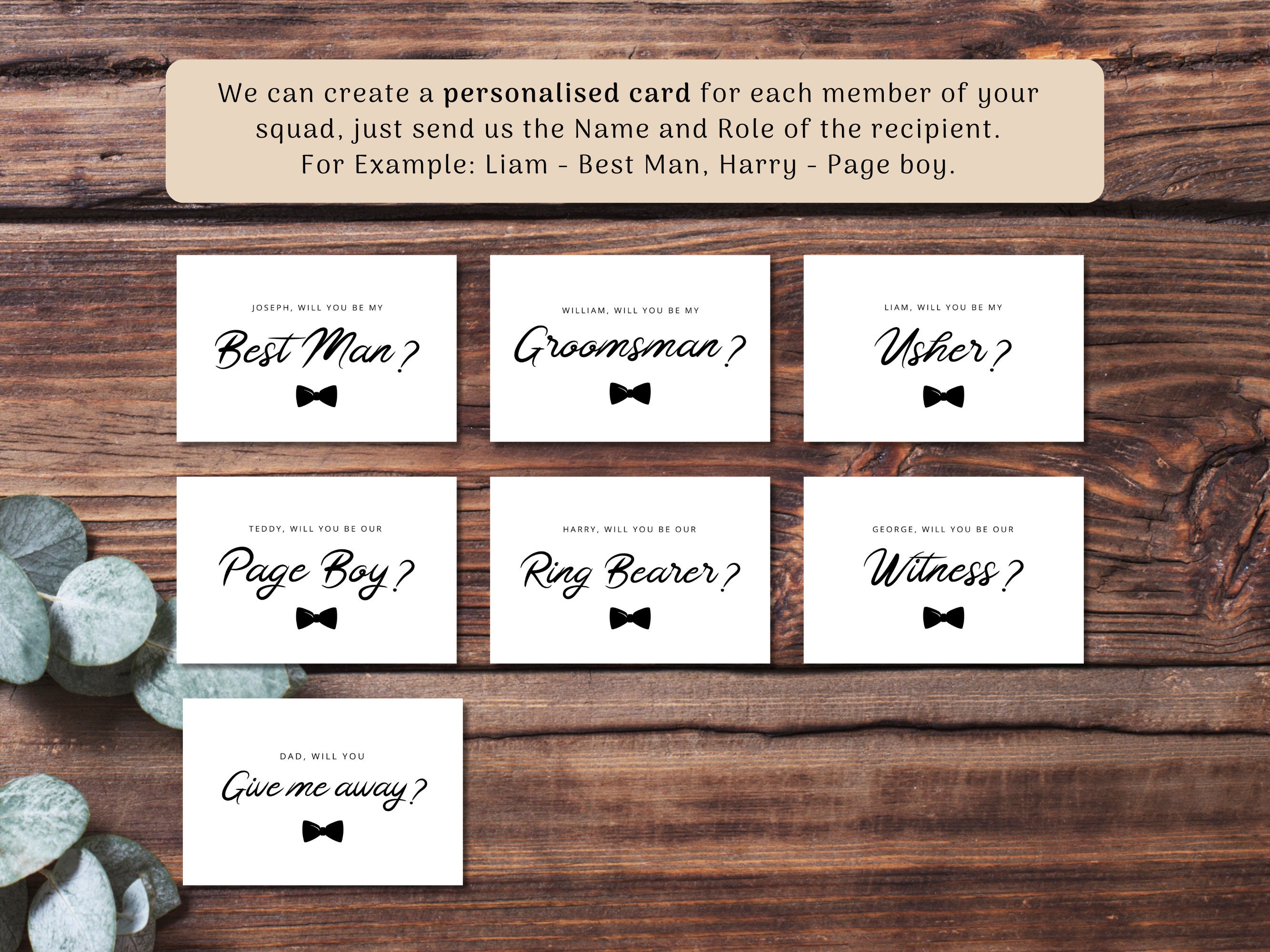 Best Man Proposal Card, Personalised Will You Be My Best Man Card ...