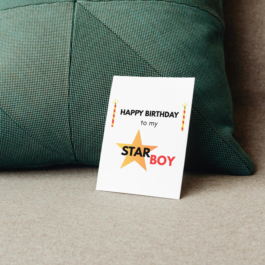 The Weeknd Birthday Card | Starboy Inspired Printable Card | Digital ...