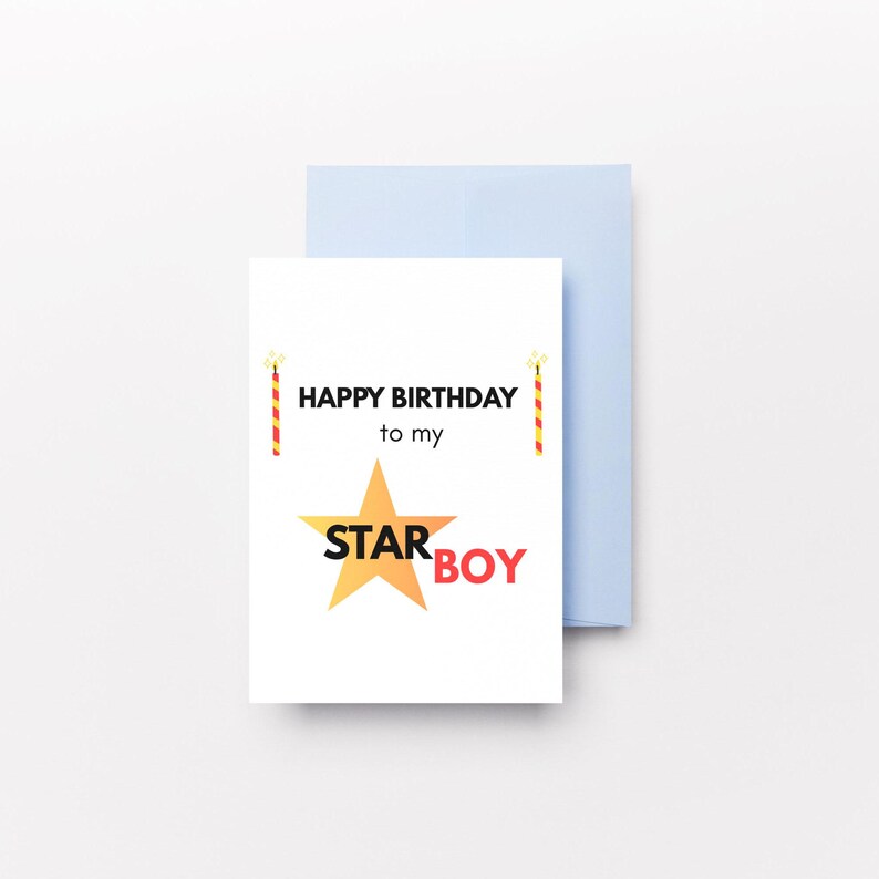 The Weeknd Birthday Card | Starboy Inspired Printable Card | Digital ...
