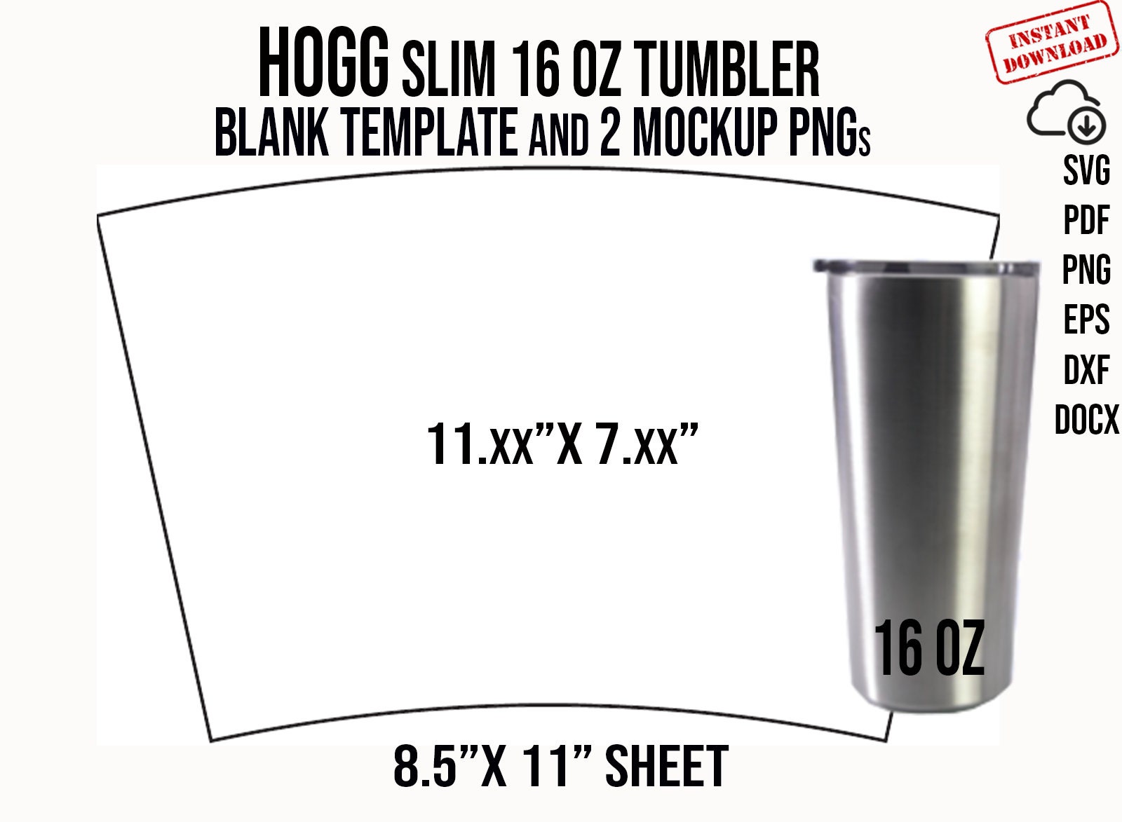 Hogg Bundle 13 Templates for Sublimation Tumblers Svg, Png, Dxf, Docx ...