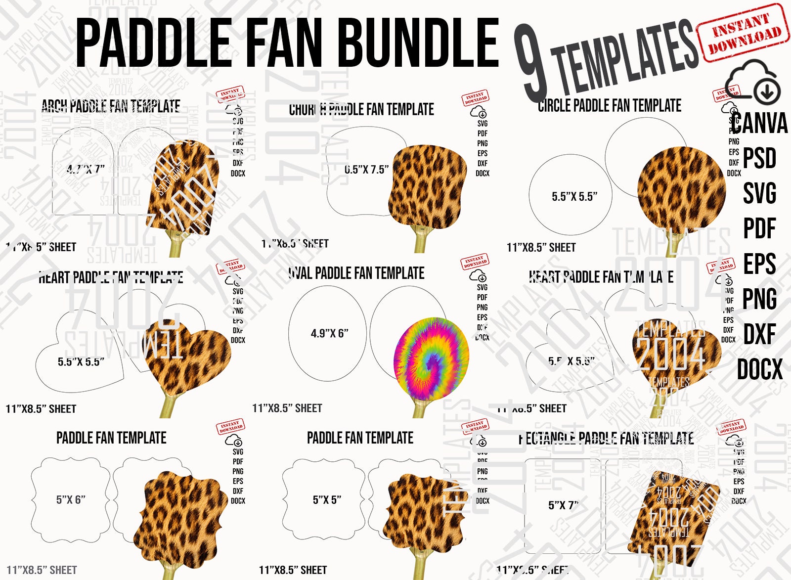 Paddle Bundle Fan Template, Paddle Template, Paddle Bundle Template ...