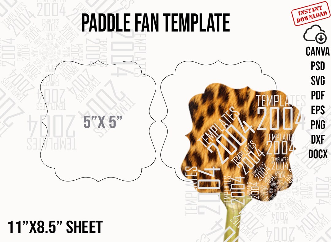 Paddle Template, Paddle Svg, Paddle Fan Template, Paddle Svg, DXF, PNG ...
