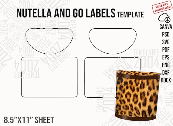 Nutella Label Template Printable Label Templates World Nutella Day