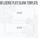 Car License Plate Template Bundle (digital Download) - Etsy