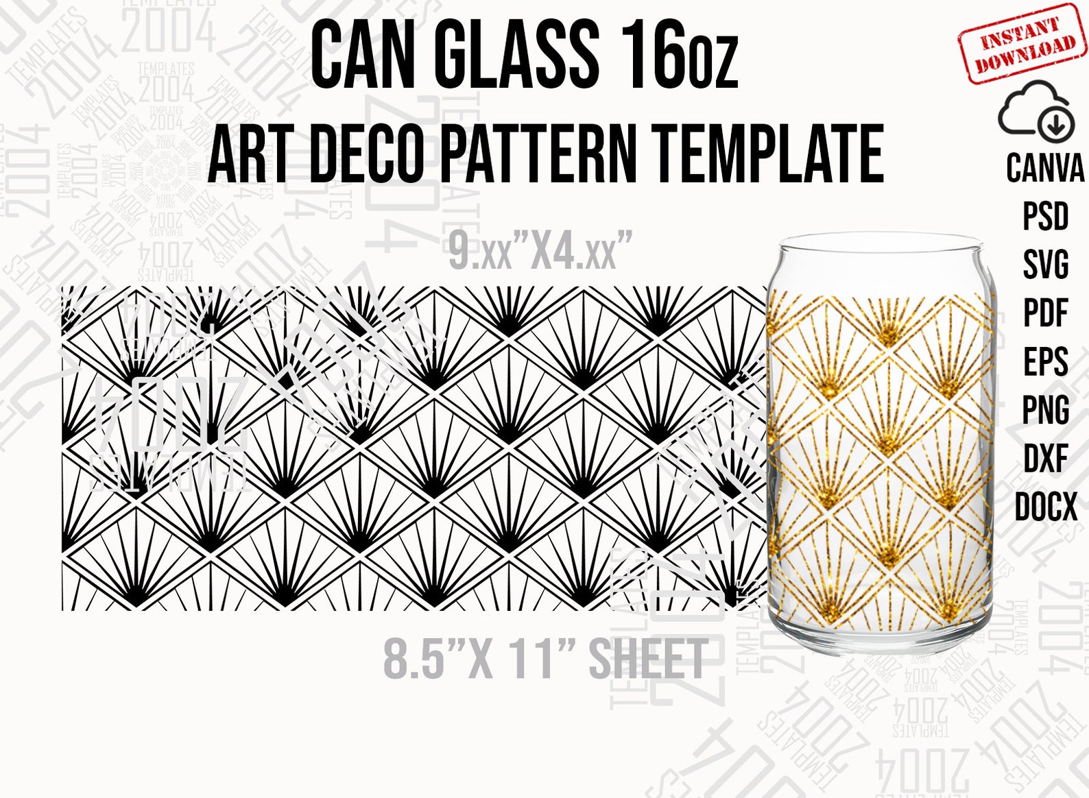 Libbey Glass 16 Oz Svg, Art Deco Can Glass Svg, Beer Glass Svg, Libby ...