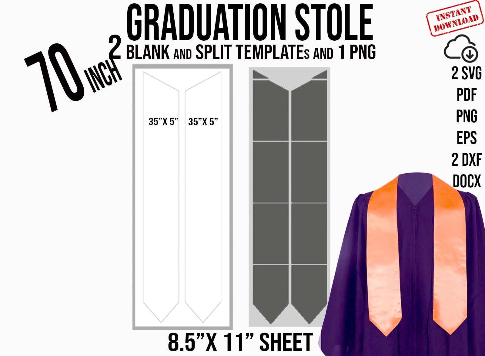 Stole Template, Stole Graduation Custom, 70 Graduation Stole Template ...