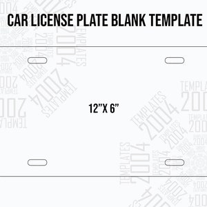 Car License Plate Template Bundle (digital Download) - Etsy