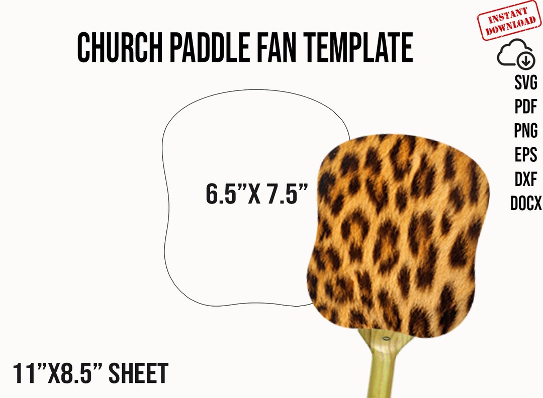 Paddle Church Fan Template Paddle Template Paddle Fan - Etsy